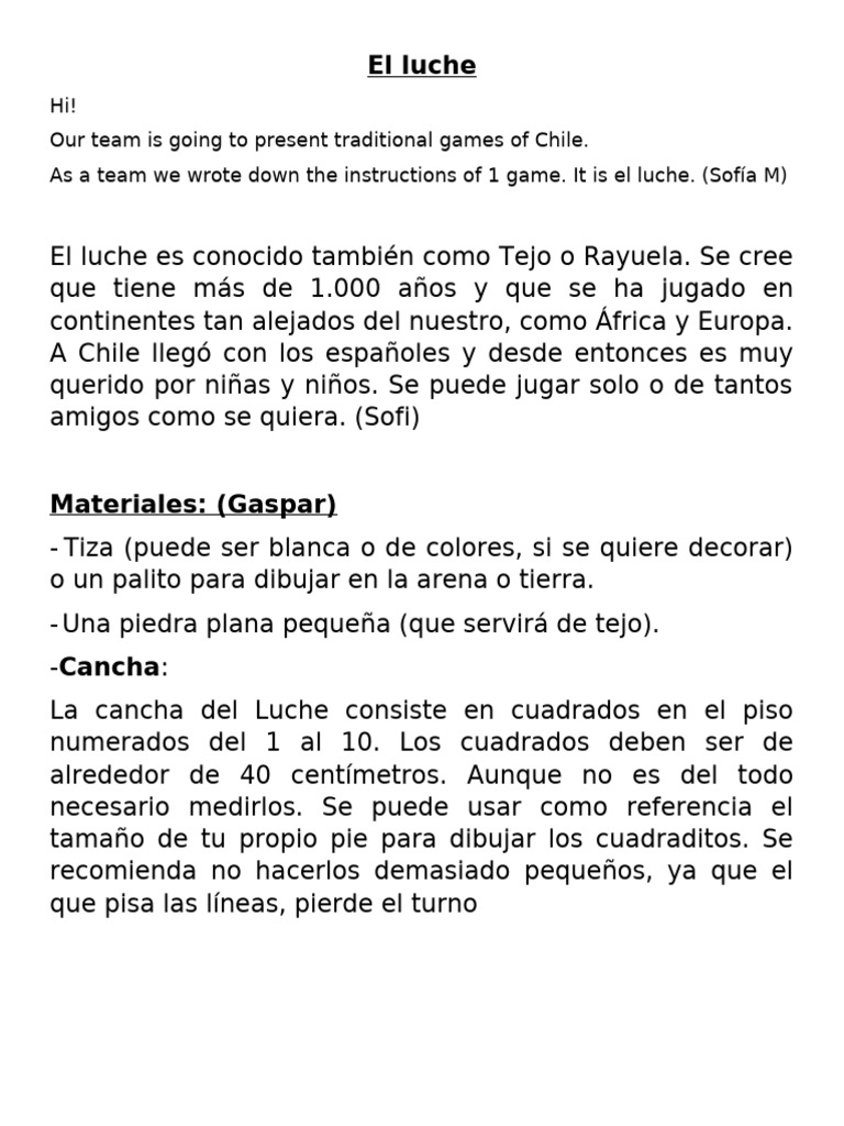 El Luche Instructivo | PDF