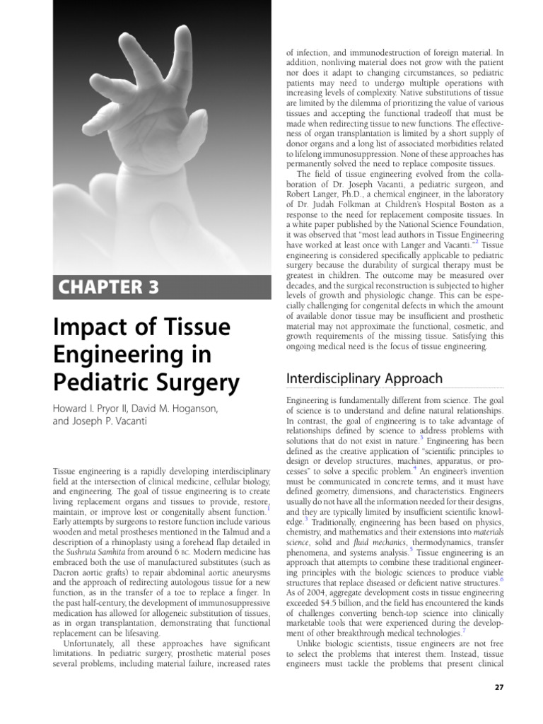 Chapter 3 Impact of Tissue Engineering in Pediatric Surgery - 2012 ...