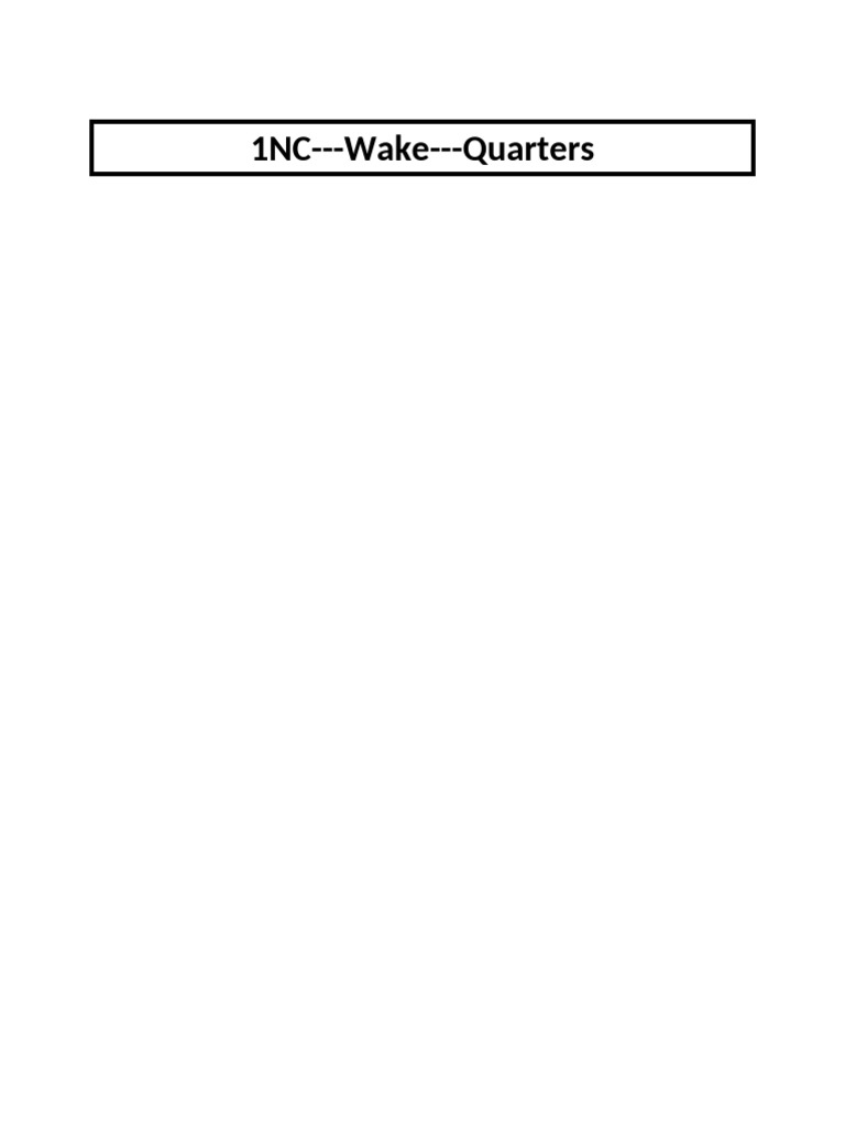1NC Wake Quarters (Eleanor Barrett's Conflicted Copy 2024-11-18) | PDF ...