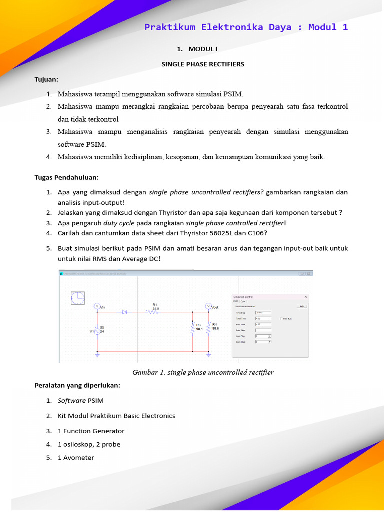 M1 Single Phase Rectifier - Edited | PDF