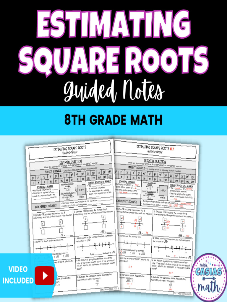 Guided Notes: Estimating Square Roots | PDF
