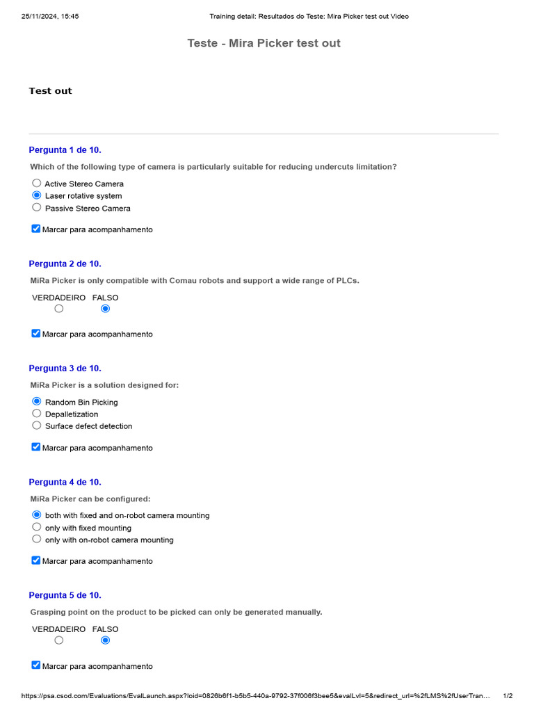 Training Detail - Resultados Do Teste - Mira Picker Test Out Video ...