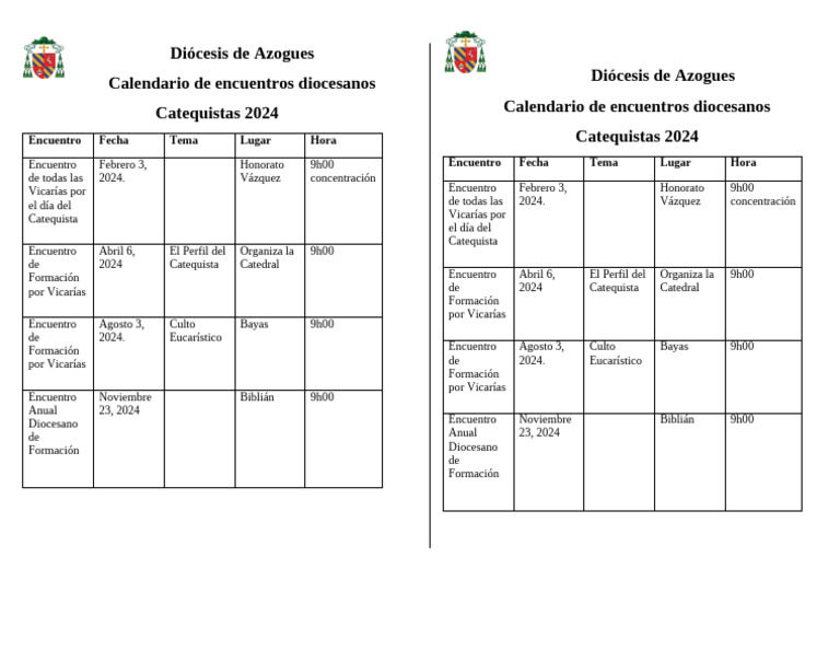 Encuentros Diocesanos 2024 Azogues | PDF