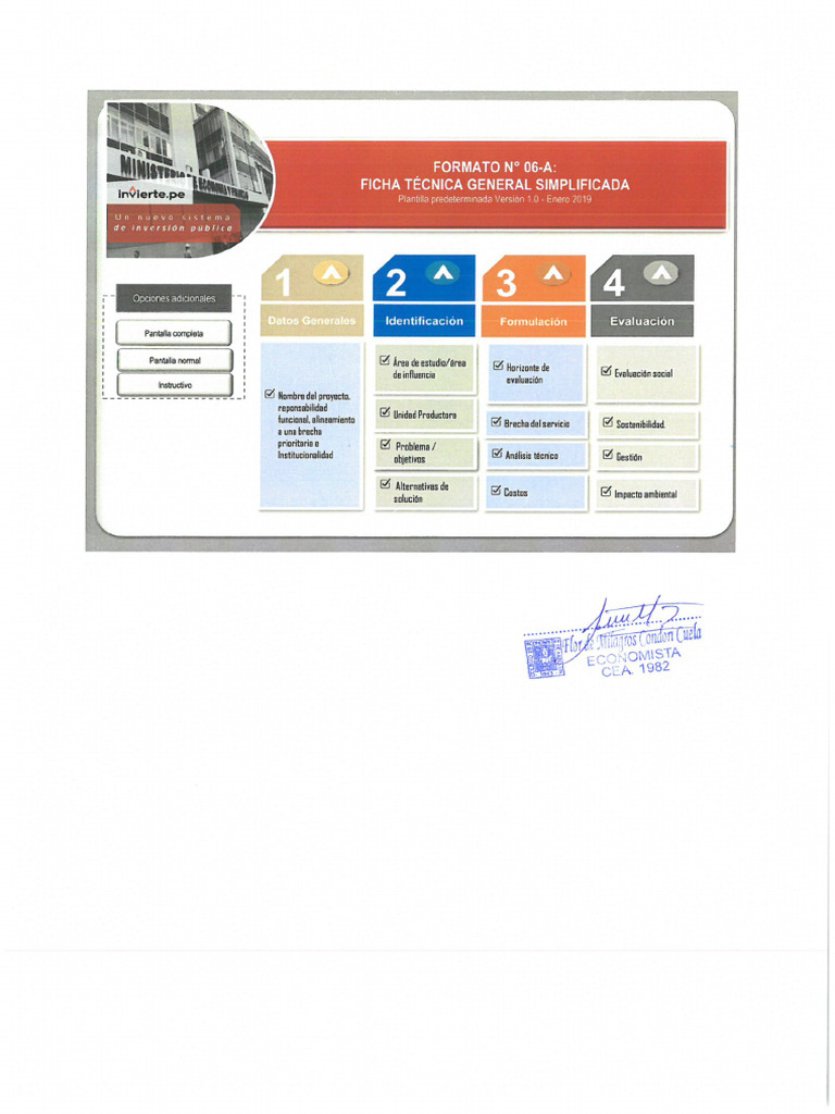 Formato 6A - Ficha Tecnica Simplificada | PDF