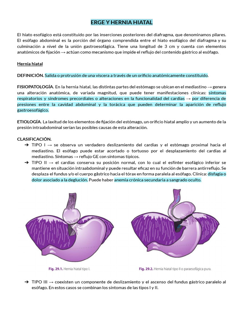 Erge y Hernia Hiatal | PDF | La enfermedad por reflujo gastroesofágico ...