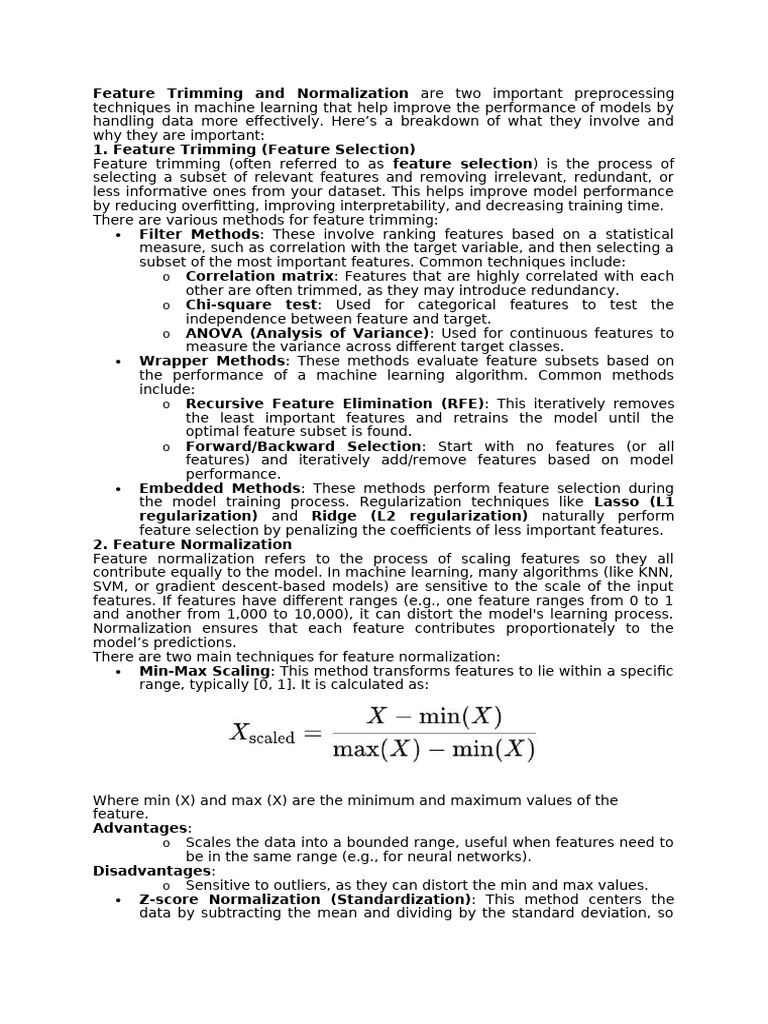 Uklanjanje I Normalizacija Karakteristika | PDF | Statistical Theory | Artificial Intelligence