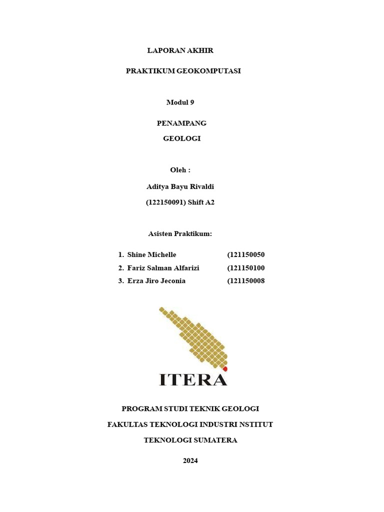 Aditya Bayu Rivaldi - 122150091 - Layout Dan Penampang Peta - M9 - A2 | PDF