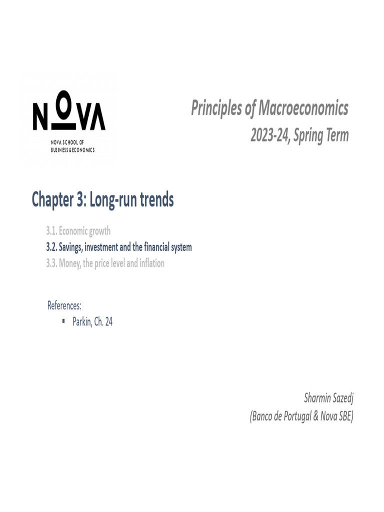 PrinciplesMacro 2023-24 S2 ch3.2 | PDF | Interest | Real Interest Rate