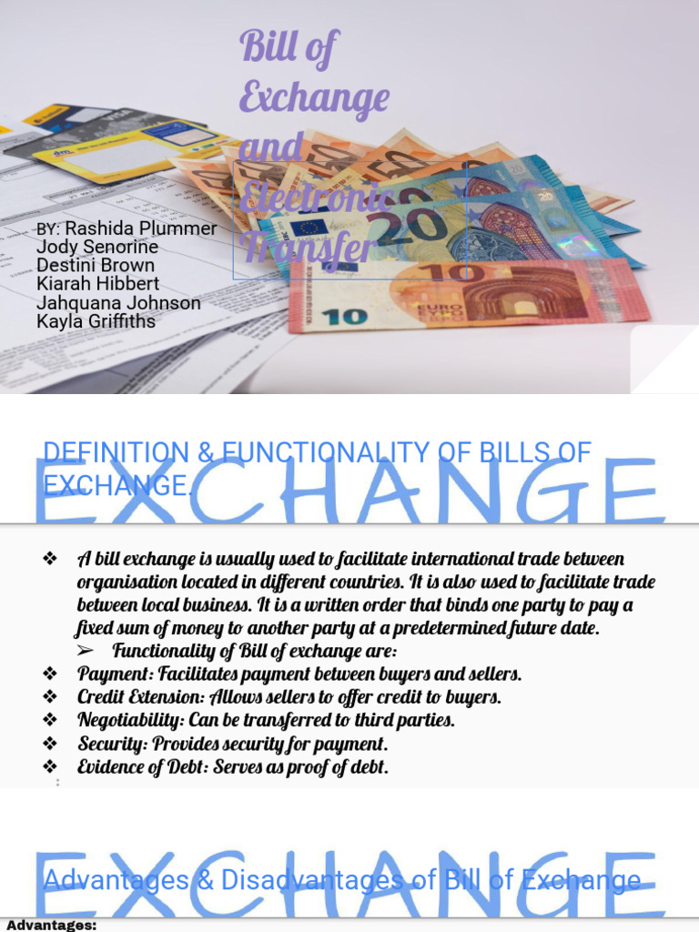 Bill of Exchange & Electronic Transfer Guide | PDF | Cheque | Banks