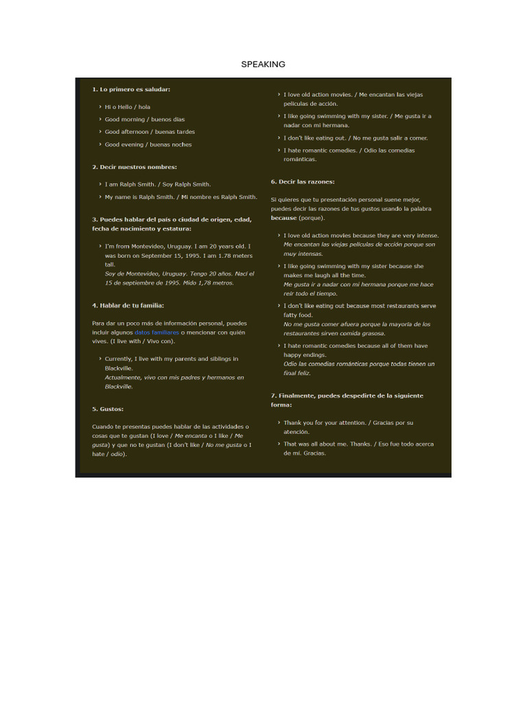 Speaking Dicas | PDF