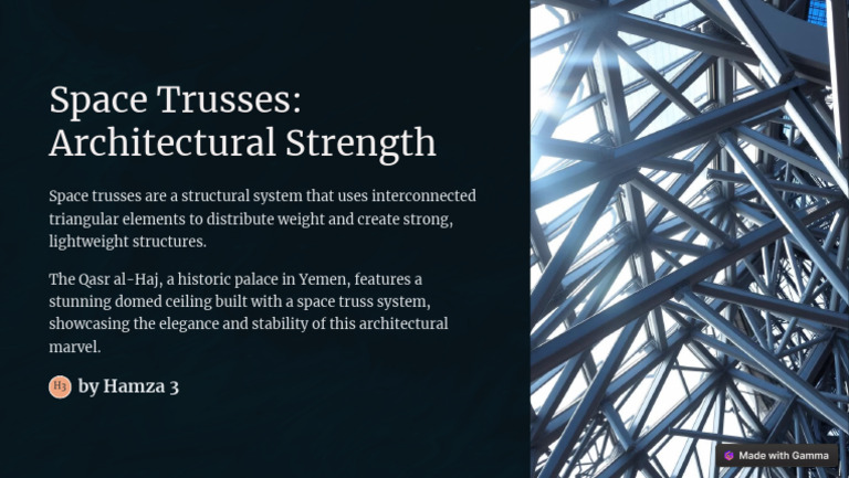 Space Trusses Architectural Strength | PDF