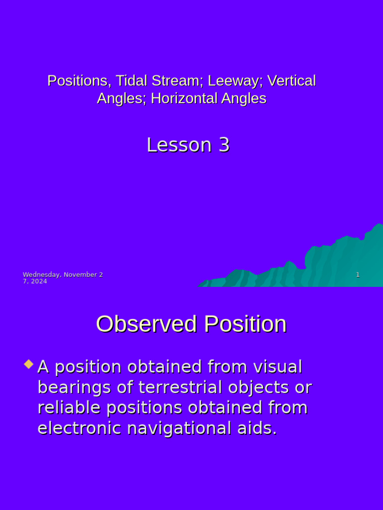Terrestrial & Coastal Navigation Lesson 3 | PDF | Compass | Angle