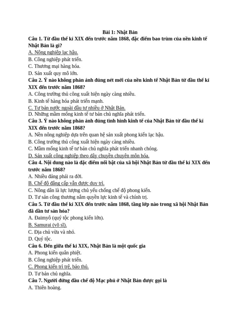 On Tap Giua HK1 K11 | PDF