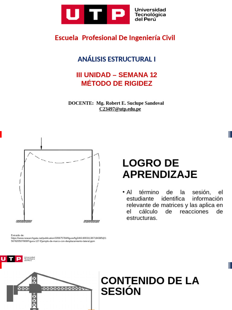 S12 - Método de Rigidez | PDF | Matriz (Matemáticas) | Objetos matemáticos