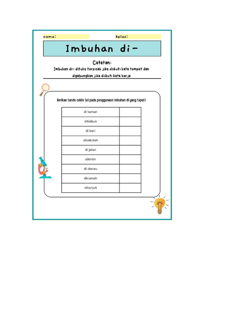 Imbuhan Di | PDF