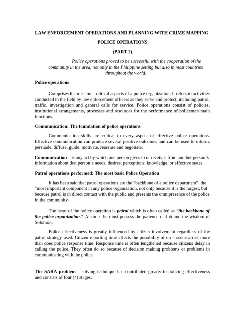 Lea 4 (Police Operations Part 2) | PDF | Search Warrant | Police