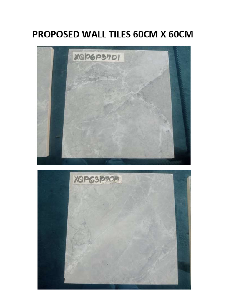 Proposed Wall Tiles 60CM X 60CM | PDF