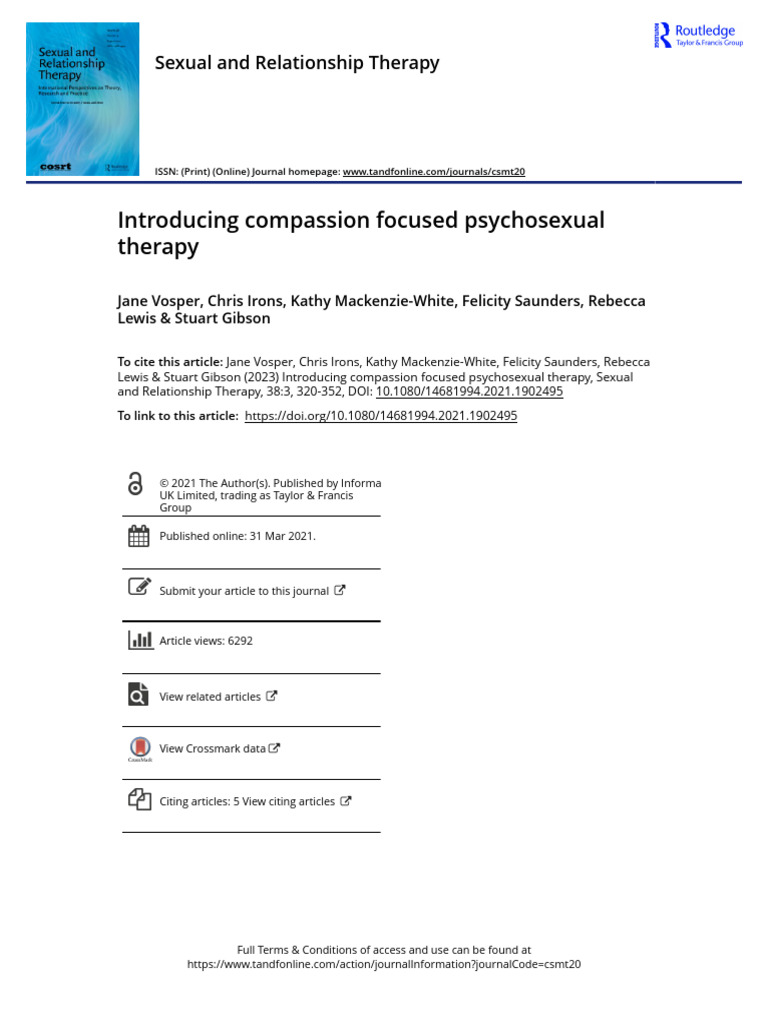 Introducing Compassion Focused Psychosexual Therapy | PDF ...