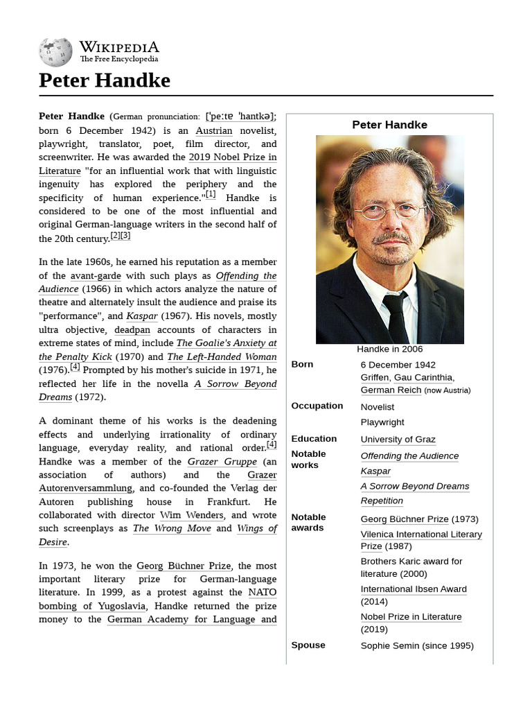 Peter_Handke | PDF