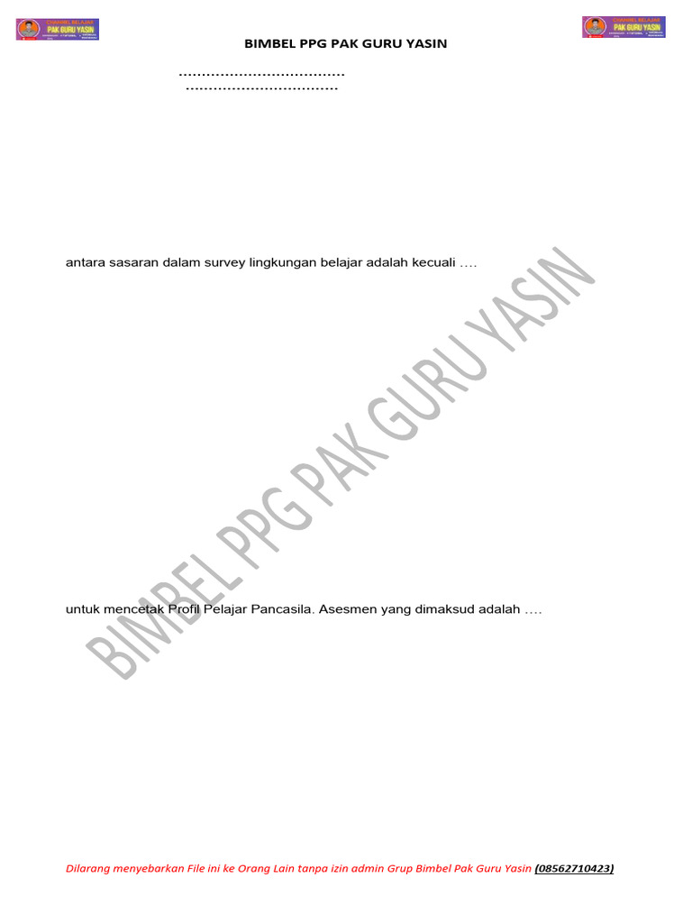 Modul Bimbel PPG Pak Guru Yasin | PDF