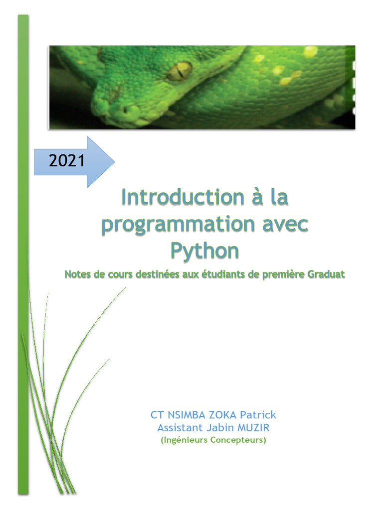 Cours Python Revisé | PDF | Variable (informatique) | Programmation informatique