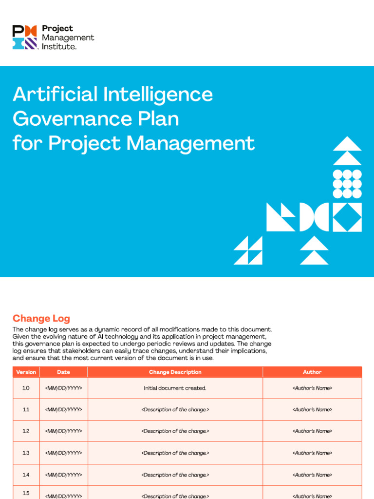 AI Governance Plan For Project Management | PDF
