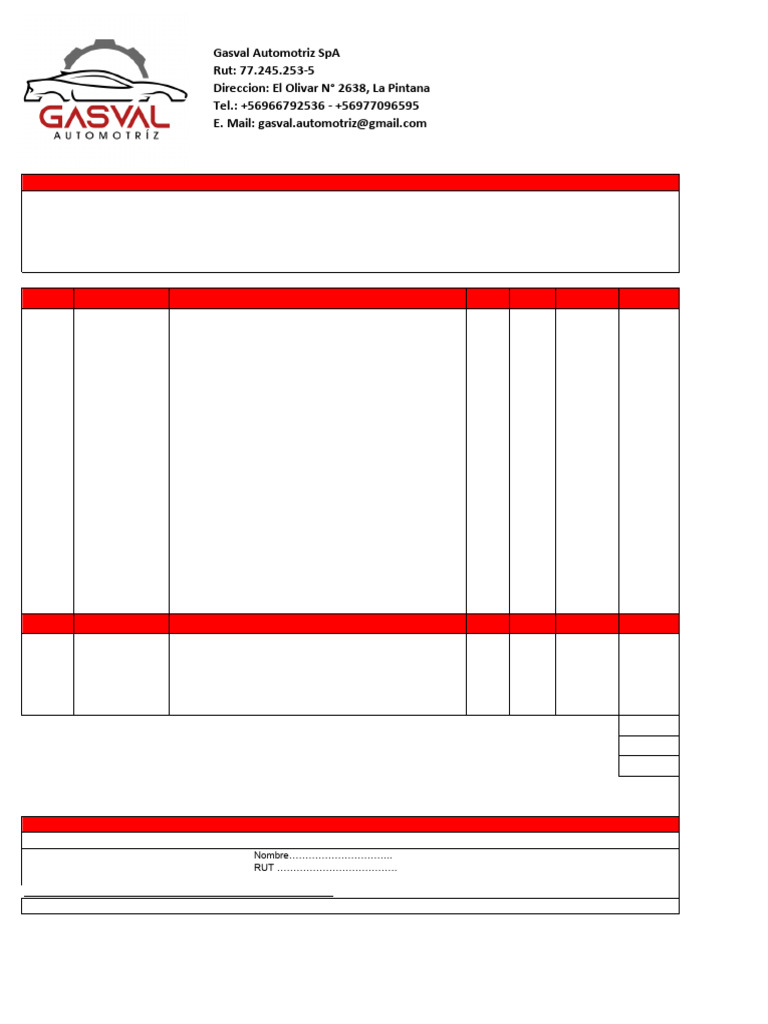 Cotizacion Gasval 2024 Mahindra Mhawk JBFP-60 216256 KM | PDF