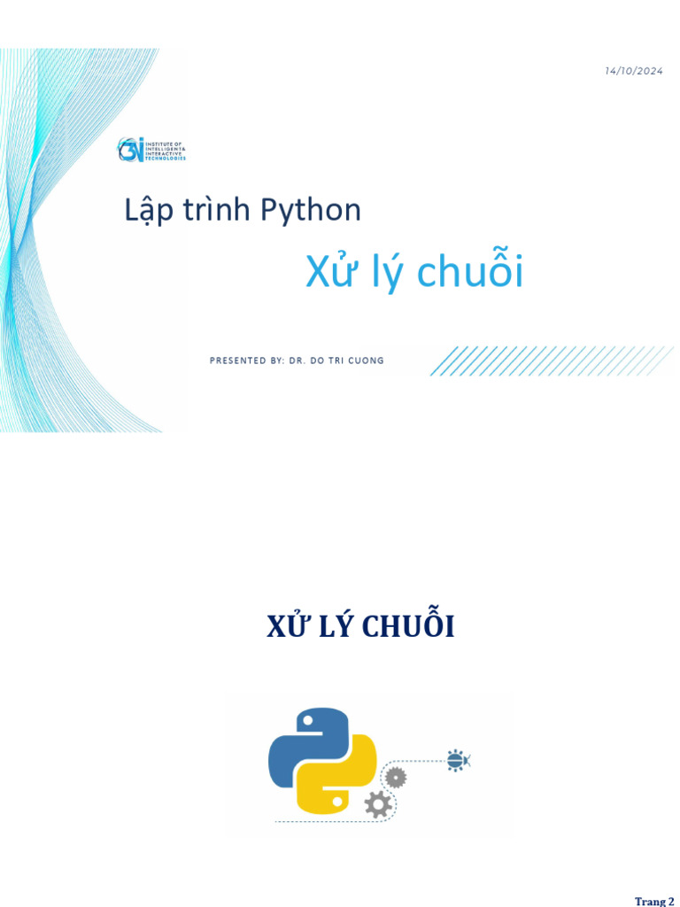 Slide 03 - Chu I Trong Python | PDF