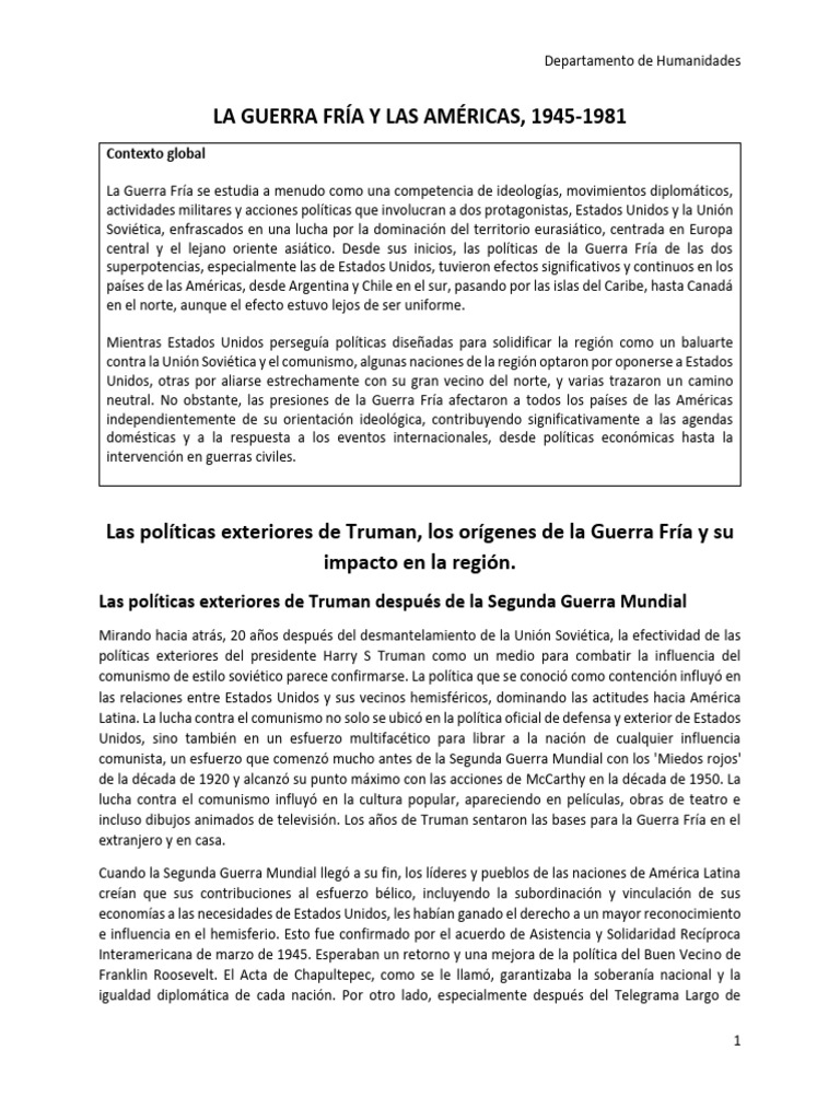 Truman y La PC | PDF | Guerra Fría | Harry S. Truman