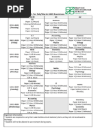Updated CSEC Timetable 2025 | PDF