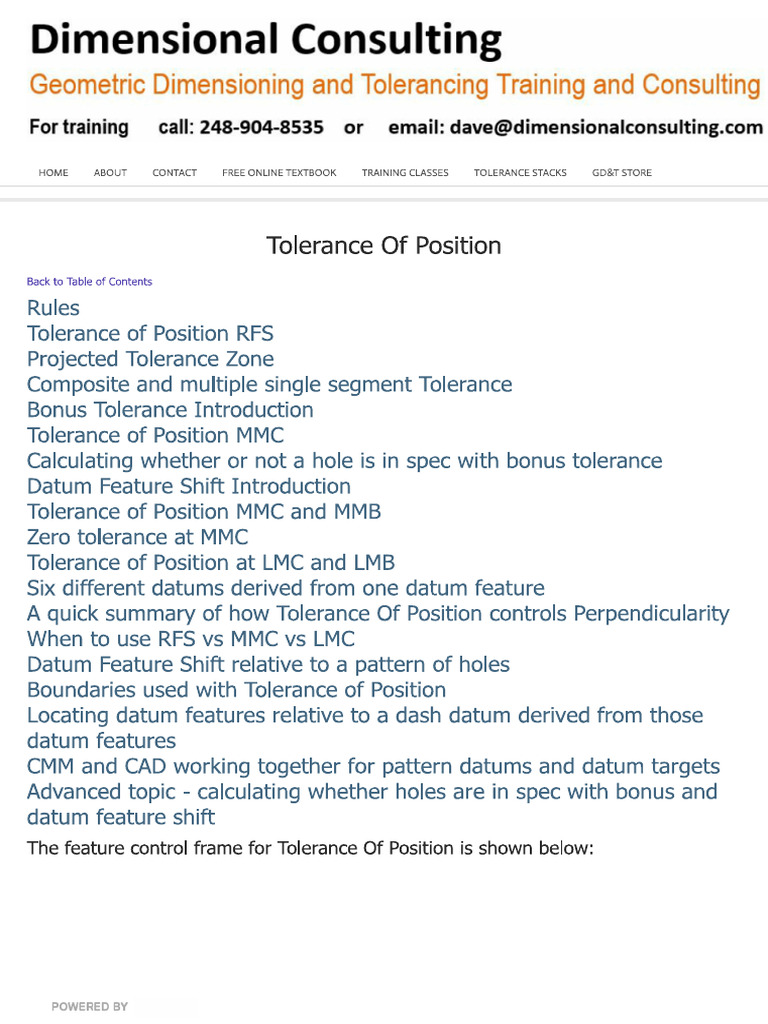 Position Tolerance | PDF