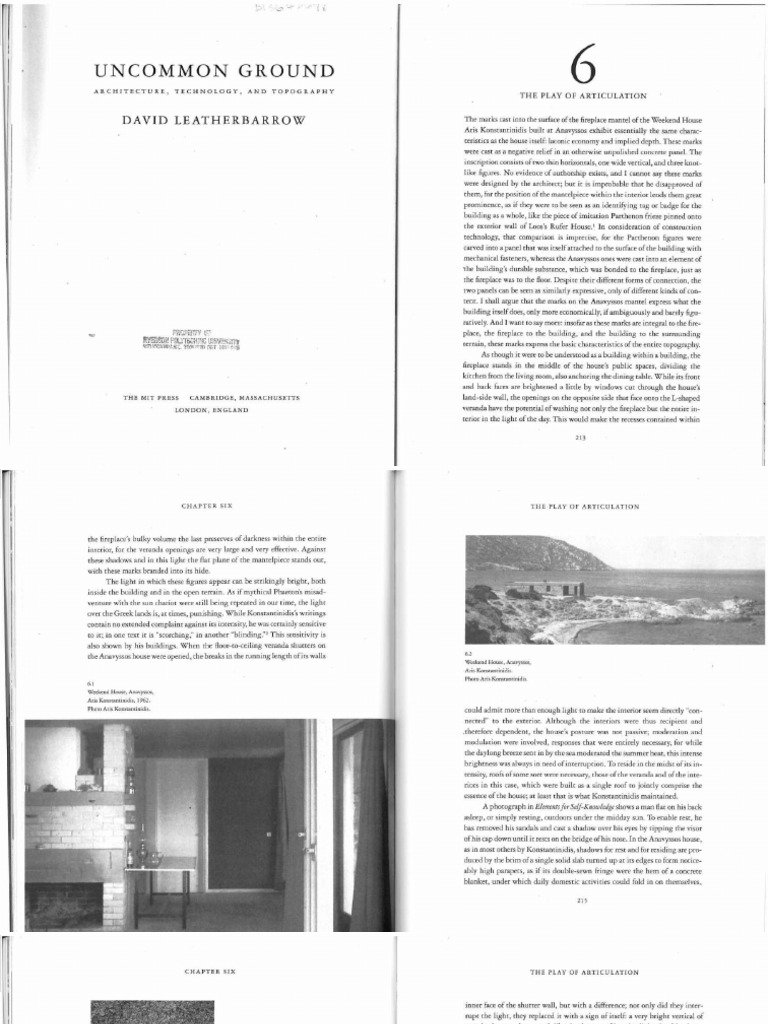 13-01 Leatherbarrow - Uncommon Ground - The Play of Articulation ...