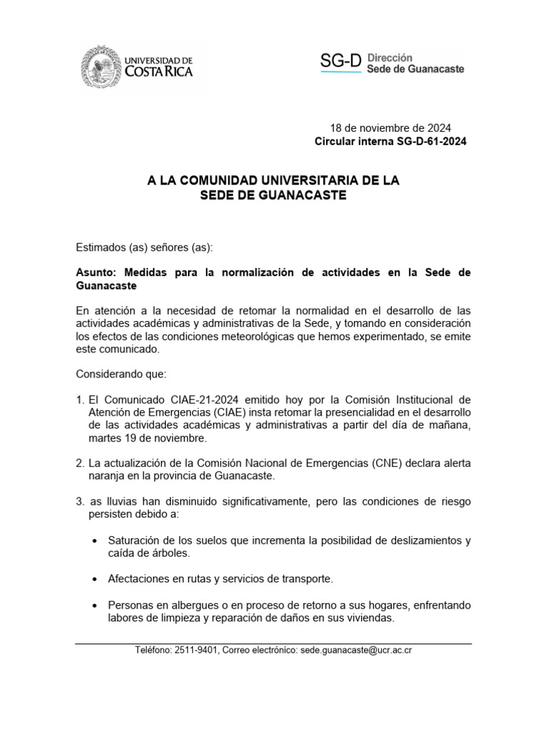 Circular Interna SG D 61 2024 | PDF