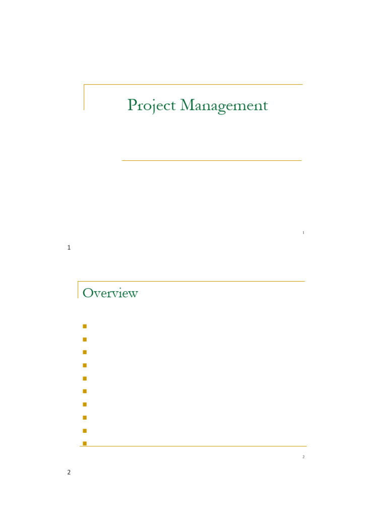 Lecture 1-Project MGMT - 2024 - 1 | PDF | Project Management | Business