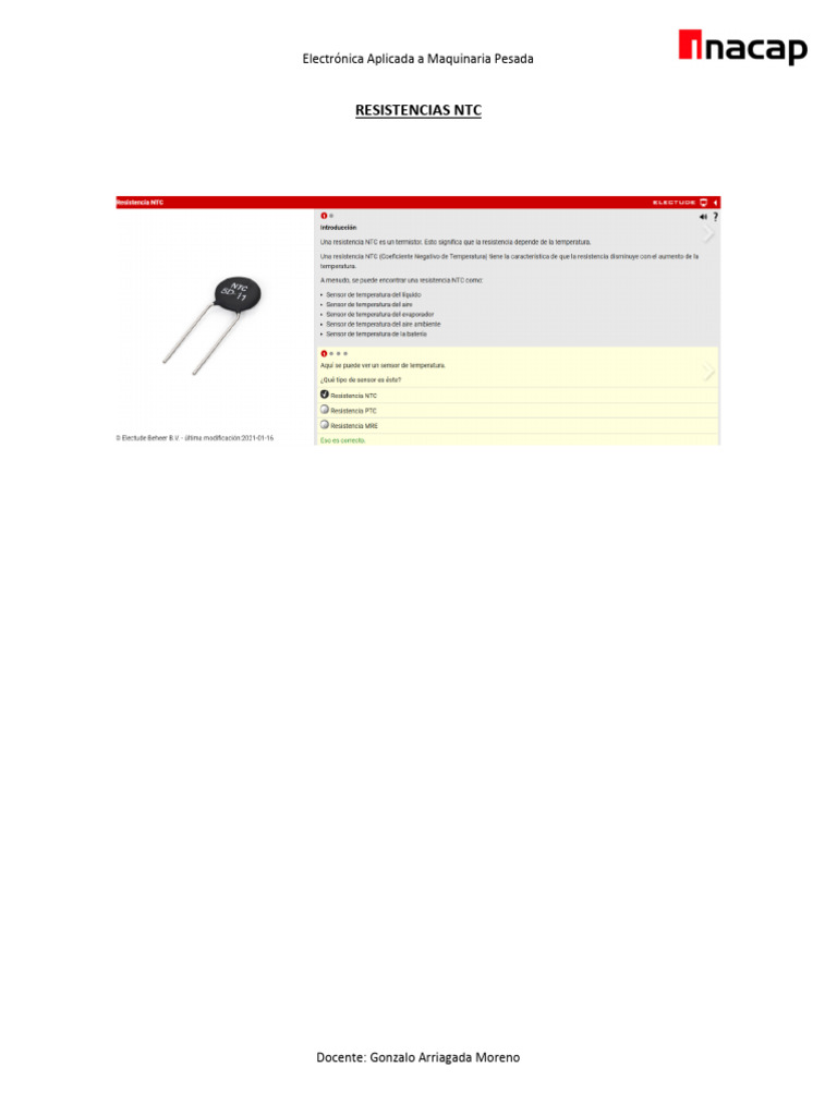 Curso Resistencias NTC | PDF