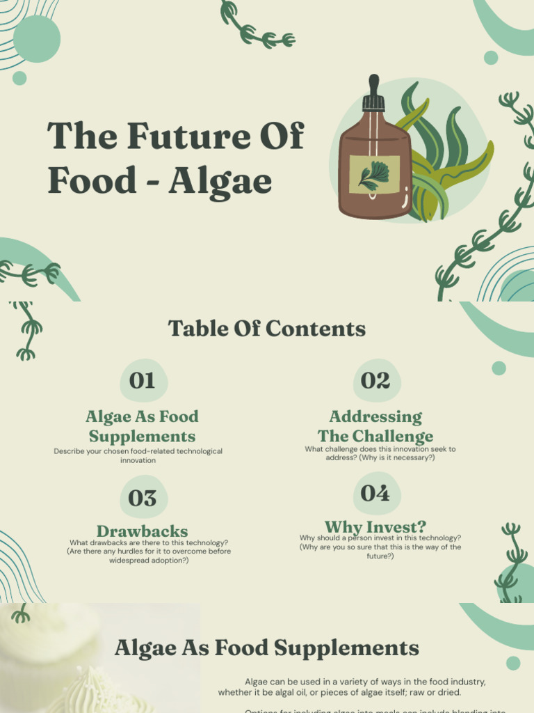 Future of Food - Algae | PDF | Fertilizer | Algae