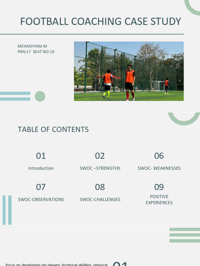 Football Case Study | PDF | Mentorship | Cognition