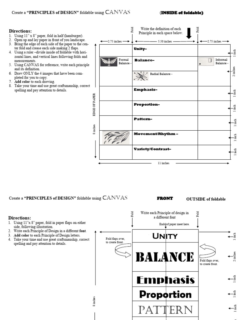 7th - Principle of Design Foldable (Revised Jan 2021) - PDF | PDF