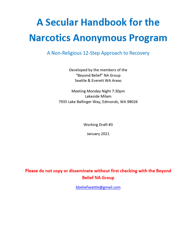 Secular 12 Step Handbook Jan 2021 Seattle Everett Beyond Belief NA ...