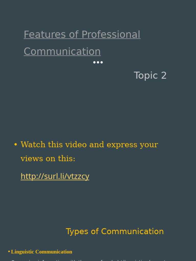 Features of Professional Communication | PDF | Communication | Fluency