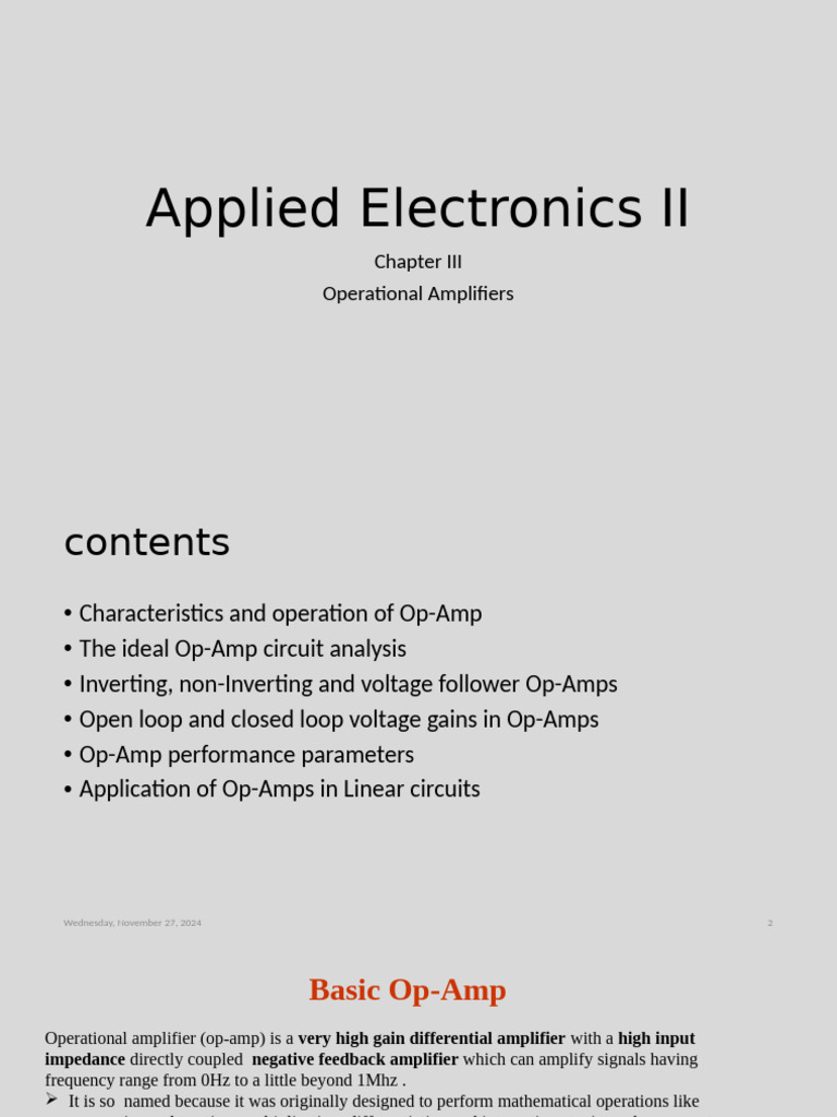 Understanding Operational Amplifiers | PDF | Operational Amplifier | Amplifier
