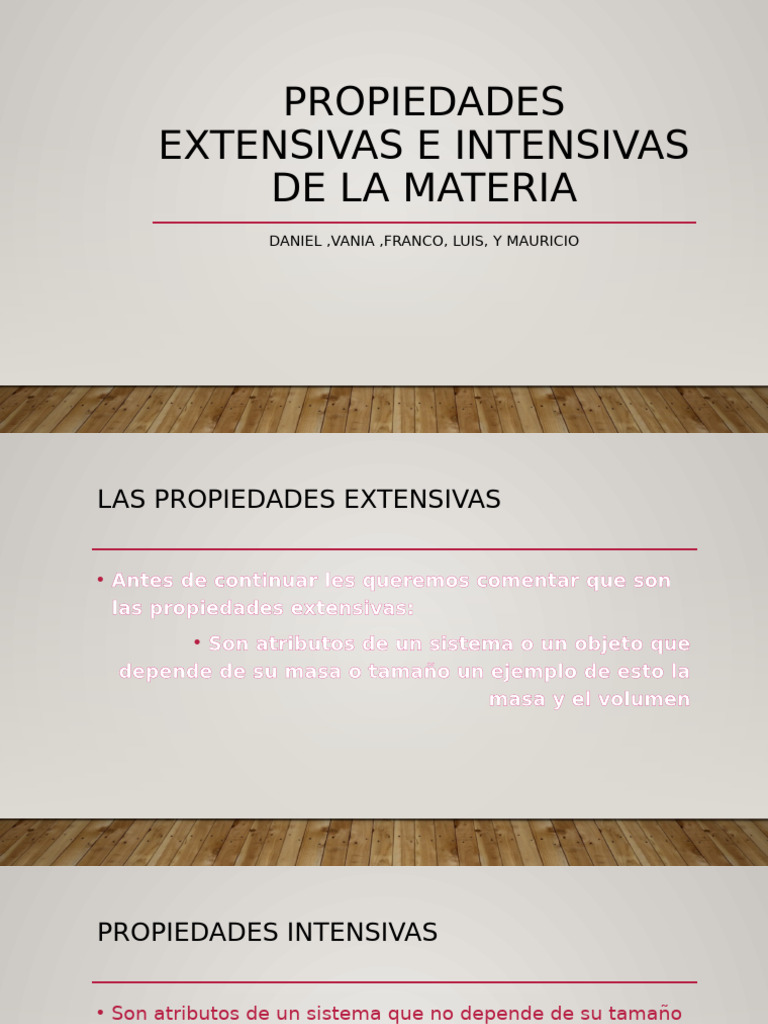 3b Las Propiedades Extensivas y Intensivas. | PDF