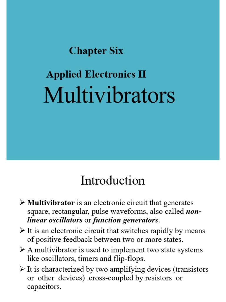 Chapter Six Multivibrator | PDF | Computer Engineering | Electronic Design