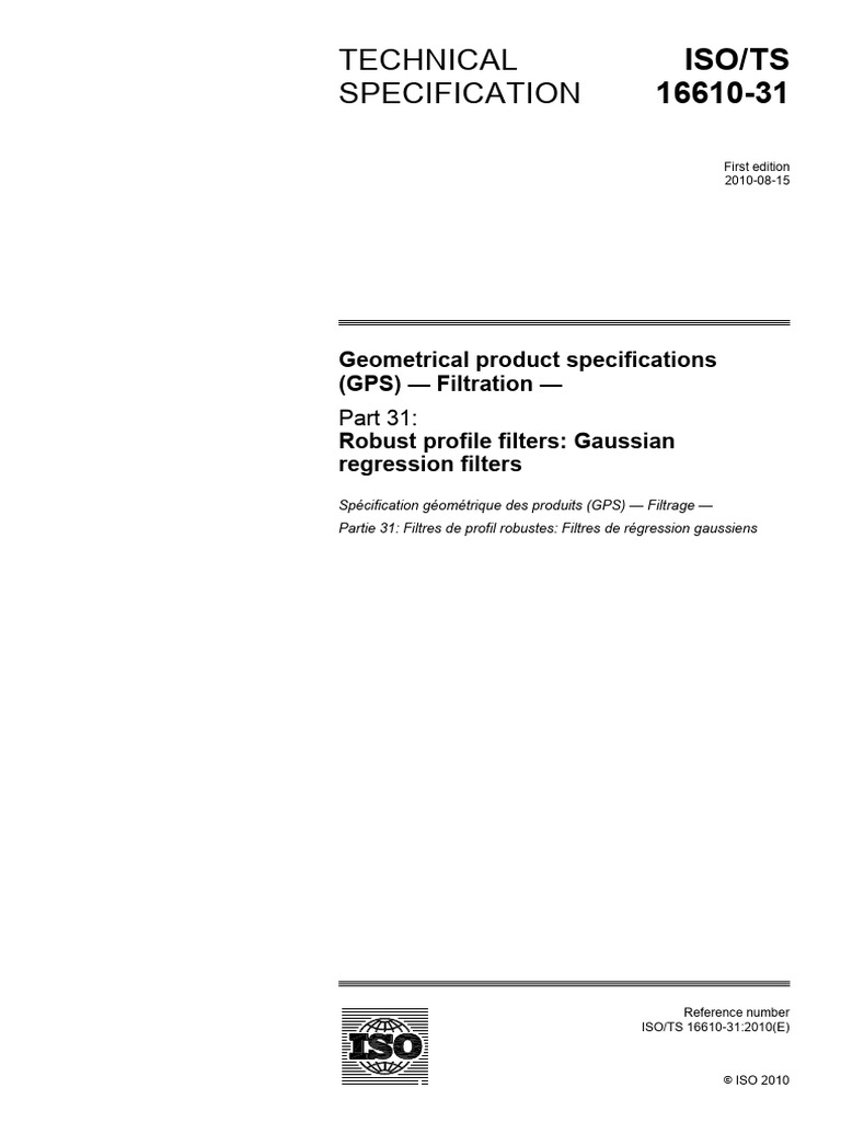 ISO 16610-31 | PDF | International Organization For Standardization