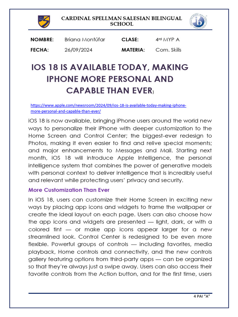 iOS 18 Is Available Today, Making Iphone More Personal and Capable Than ...