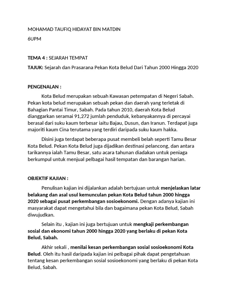 Proposal Sejarah | PDF