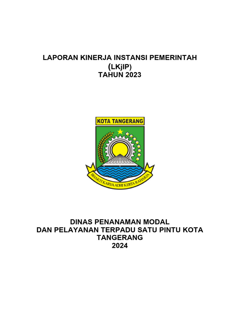 LKjIP DPMPTSP KOTA TANGERANG 2023 | PDF