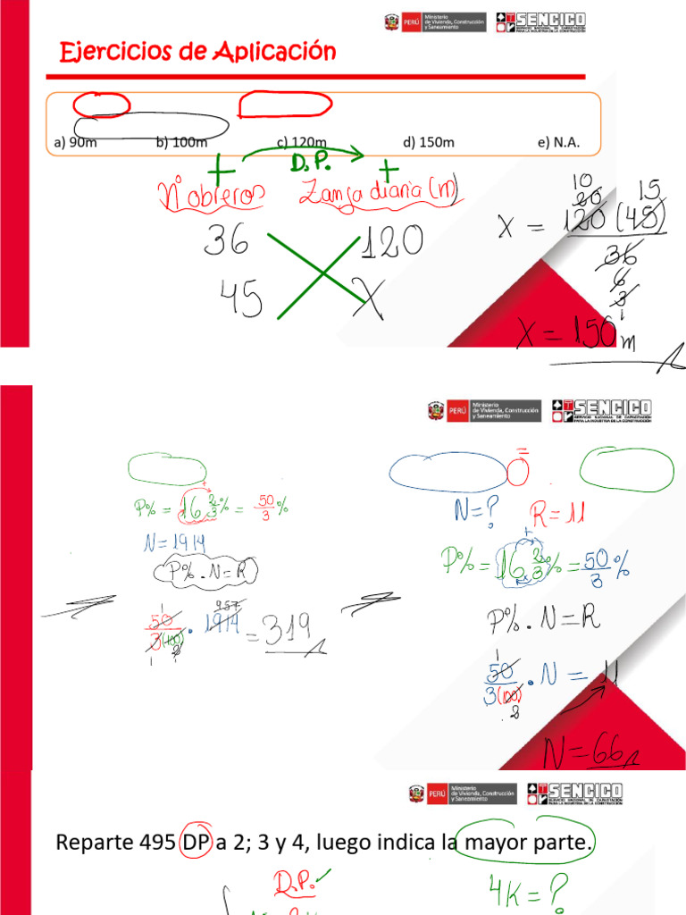 REPARTO REGLA DE 3 Y PORCENTAJES DISE 24 IIejercicios | PDF