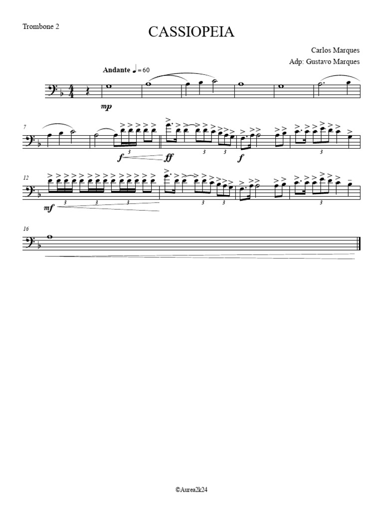 Trombone 2 Sheet Music: Cassiopeia | PDF