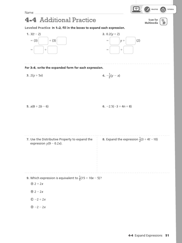 4-4 - Printable Additional Practice | PDF | Metrology | Length